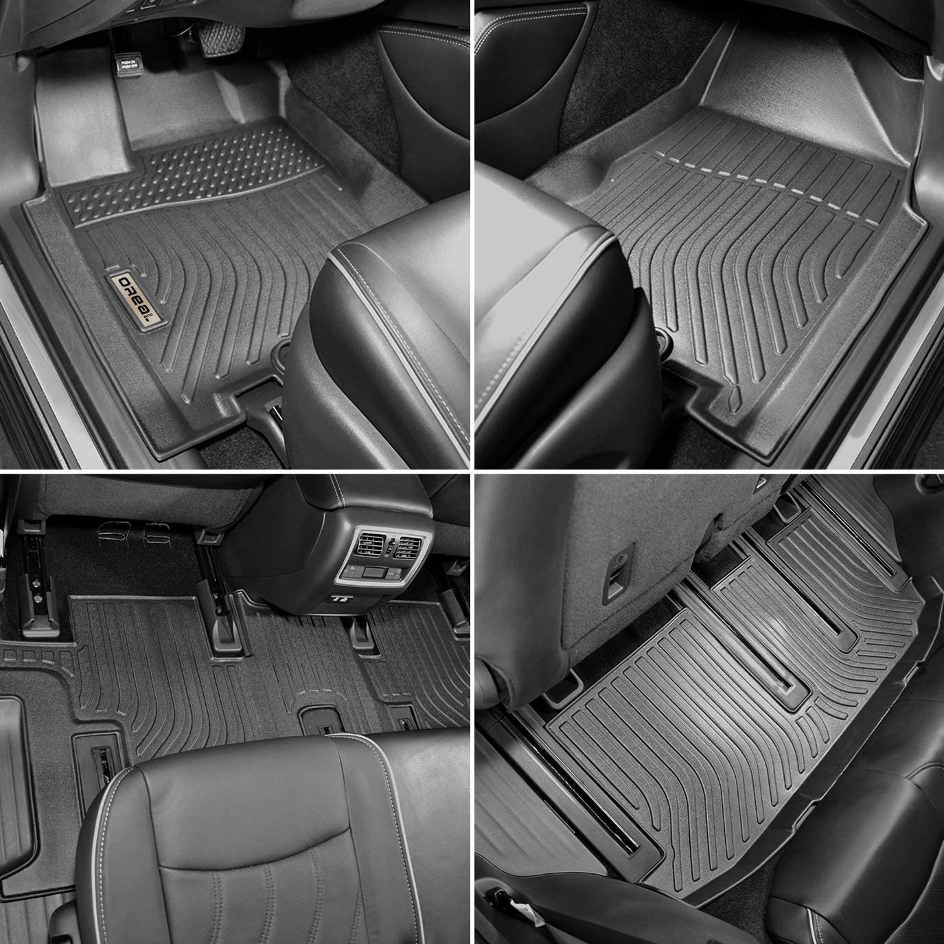 Nissan Pathfinder 8 Seats 2022- Black Floor Mats TPE – OREALAUTO